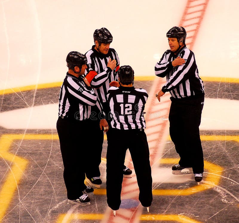 NHL Referees and Linesmen (Center Ice) Editorial Stock Image - Image of ...