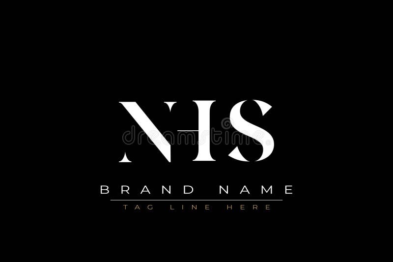 NHS Abstract Letter Logo Design Stock Vector - Illustration of initial ...