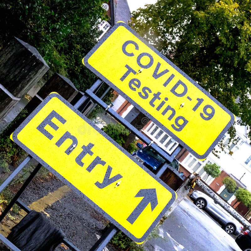 NHS COVID-19 Testing Centre Direction Road Signs Editorial Photography ...