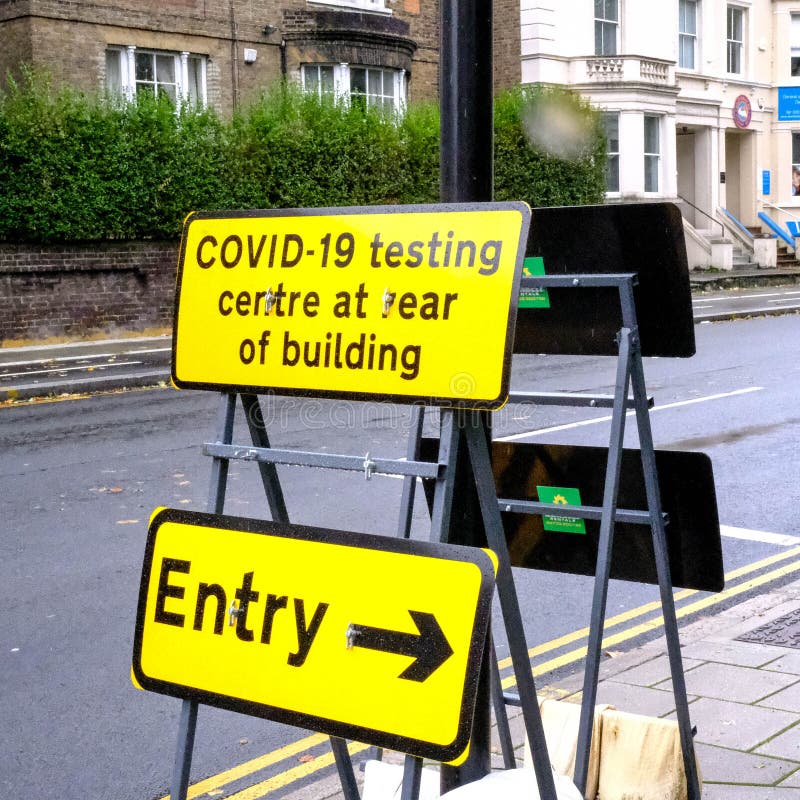 NHS COVID-19 Testing Centre Direction Road Signs Editorial Photography ...