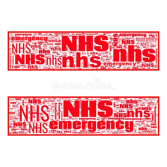 NHS Emergency Text Header Background Illustration Stock Illustration ...