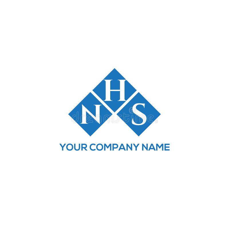 NHS Letter Logo Design on WHITE Background. NHS Creative Initials ...