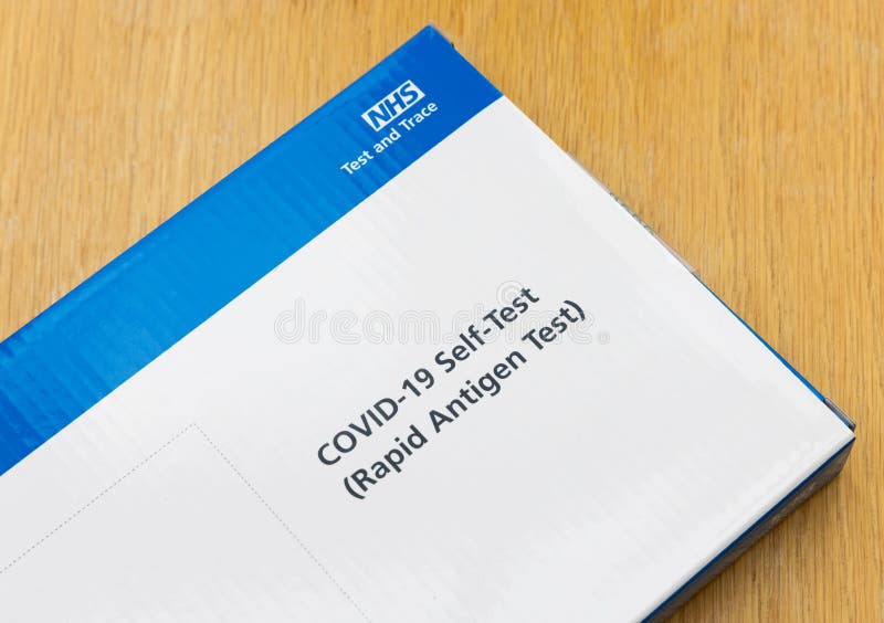 NHS Test and Trace Covid-19 Self Test Kit Box. UK Editorial Photo ...