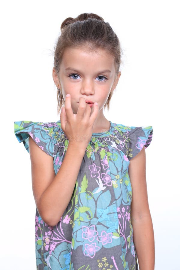 Niña foto de archivo. Imagen de ocasional, persona, inocente - 33749514