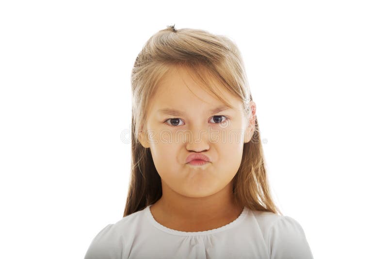 Niña enojada foto de archivo. Imagen de hembra, estudio - 50131618
