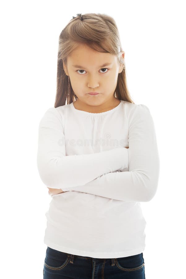 Niña enojada foto de archivo. Imagen de hembra, estudio - 50131618