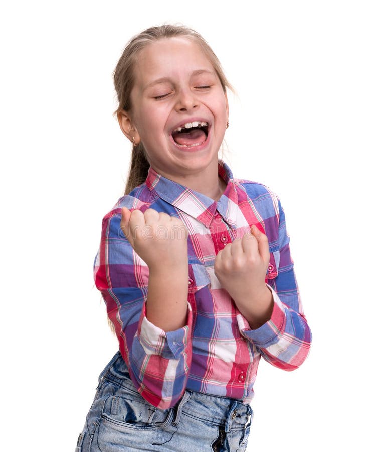Niña muy emocionada imagen de archivo. Imagen de persona - 39555749