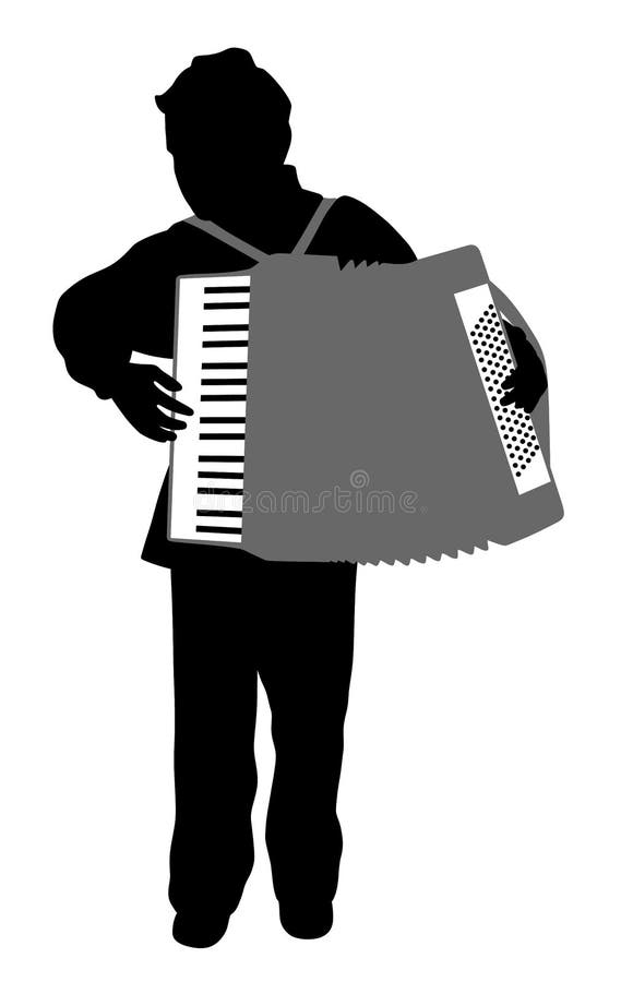 Accordionist ilustración del vector. Ilustración de gente - 146594991