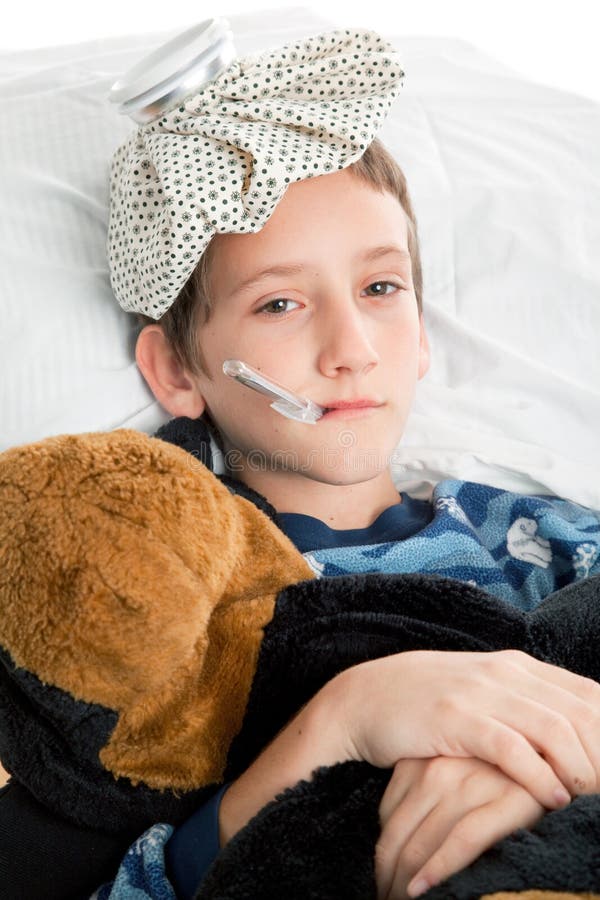 Niño enfermo foto de archivo. Imagen de infeliz, cansado - 8051838