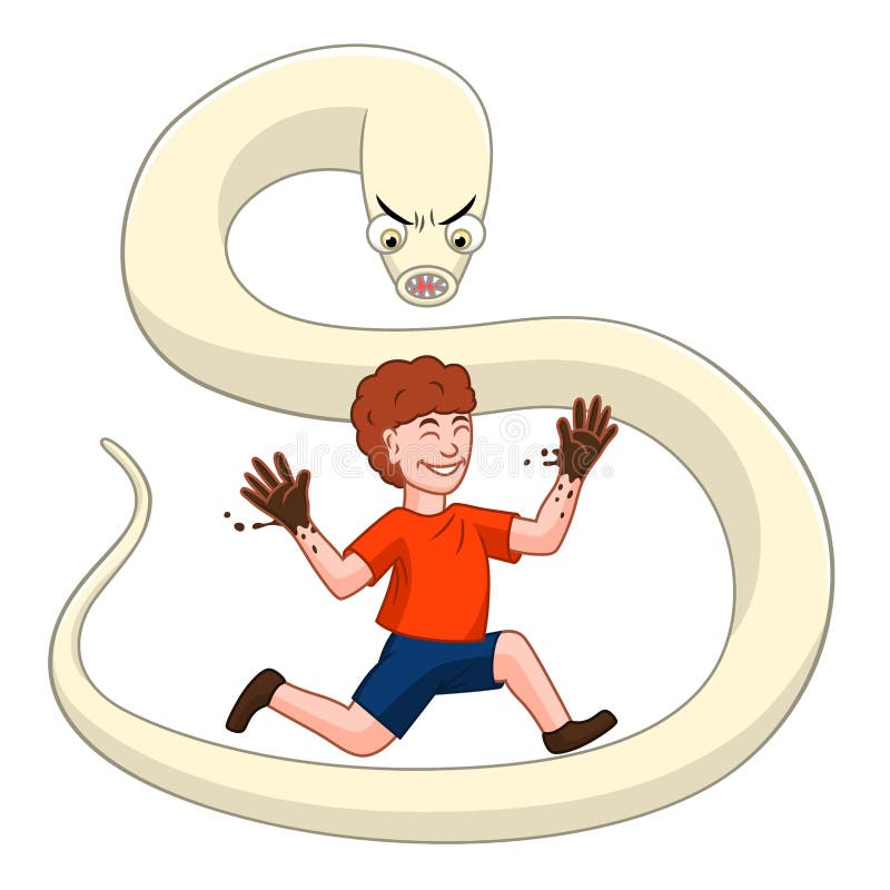 Icono De Pinworm Dibujado a Mano. Pictograma De Parásito Animal Humano ...