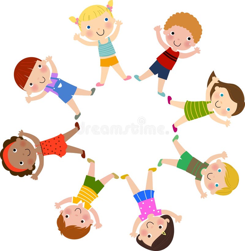 Niños alrededor ilustración del vector. Ilustración de arte - 45000316