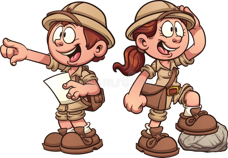 Niños del explorador ilustración del vector. Ilustración de vector ...