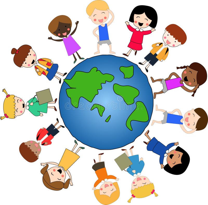 Niños en todo el mundo stock de ilustración. Ilustración de ...