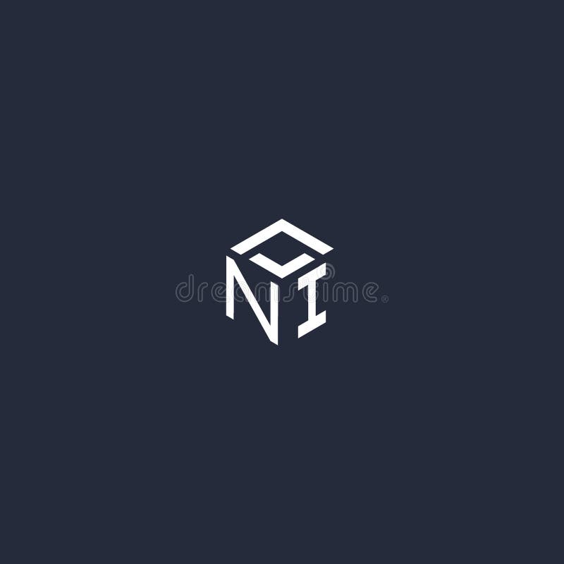 NI Initial Hexagon Logo Design Stock Vector - Illustration of simple ...