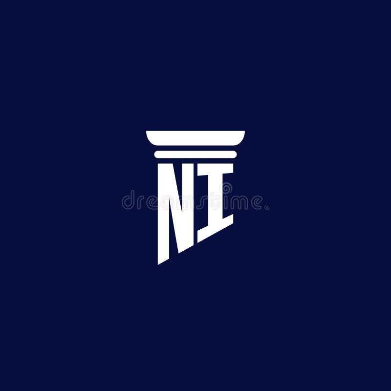 NI Initial Monogram Logo Design for Law Firm Stock Vector ...