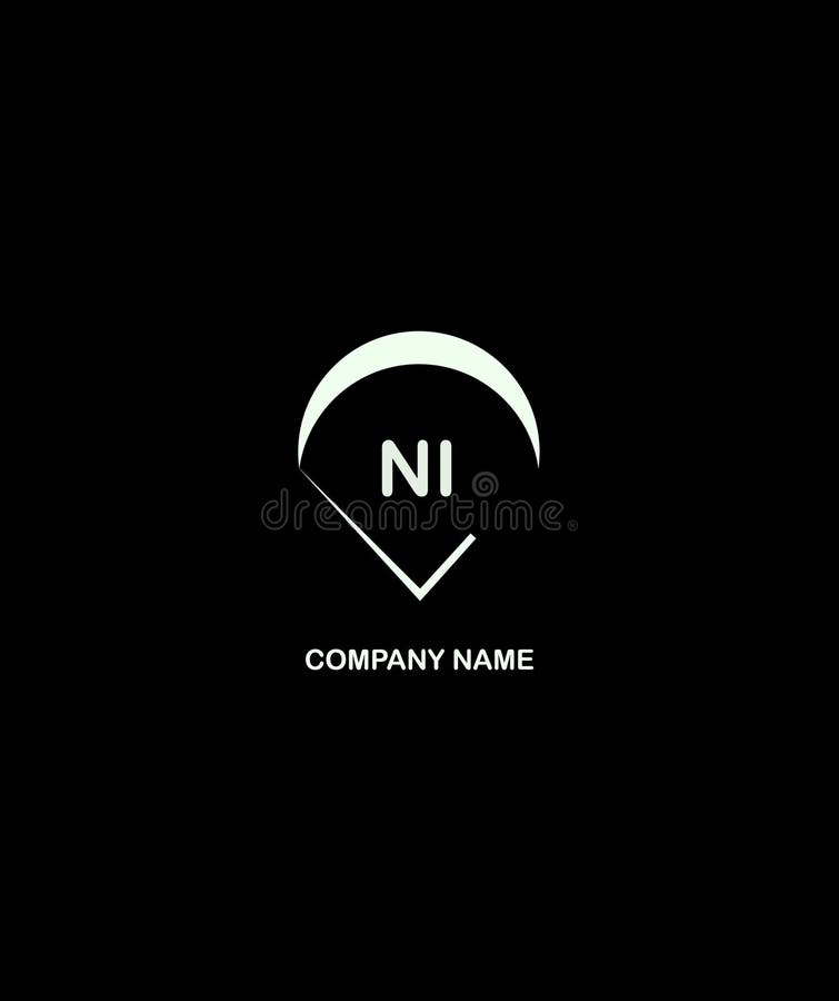 Unique Attractive NI Letter Logo Design Template Stock Vector ...