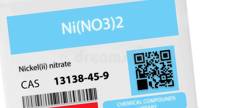 Ni(NO3)2 - Nickel Nitrate stock photo. Image of compound - 294260276
