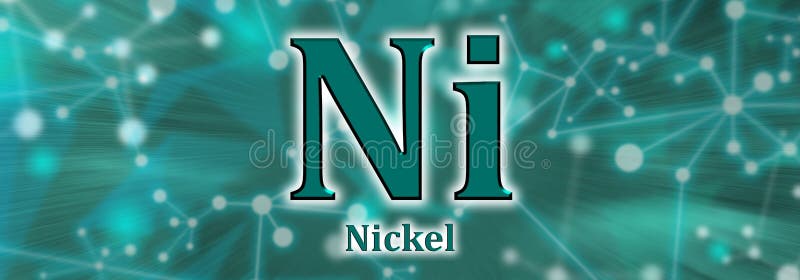 Ni Symbol. Nickel Chemical Element Stock Illustration - Illustration of ...