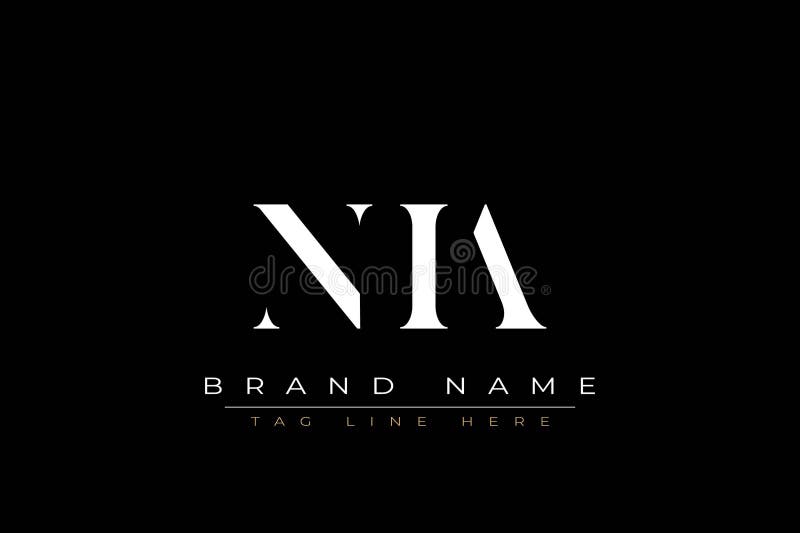 NIA Abstract Letter Logo Design Stock Vector - Illustration of element ...