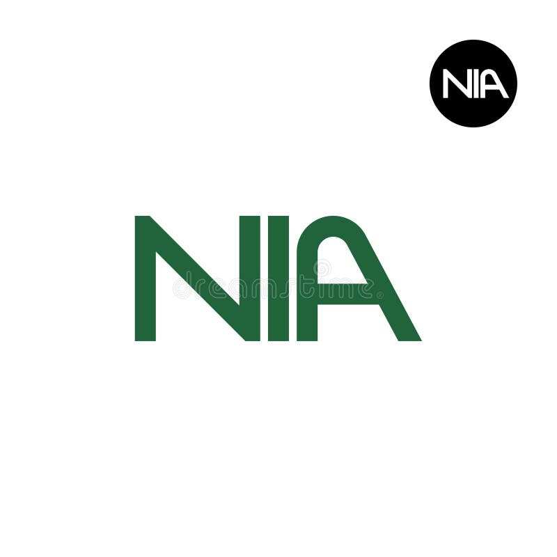 NIA Logo Letter Monogram Design Stock Vector - Illustration of logotype ...