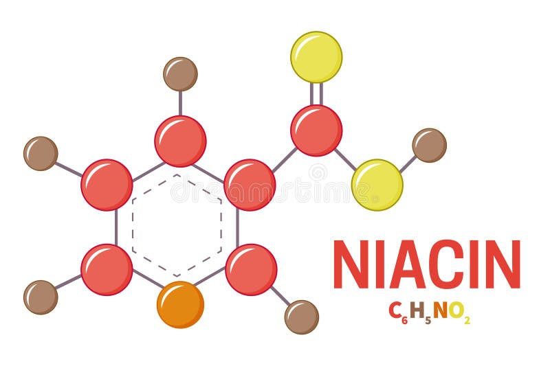 Niacin or Vitamin B3 Molecule Structure Illustration Stock Vector ...