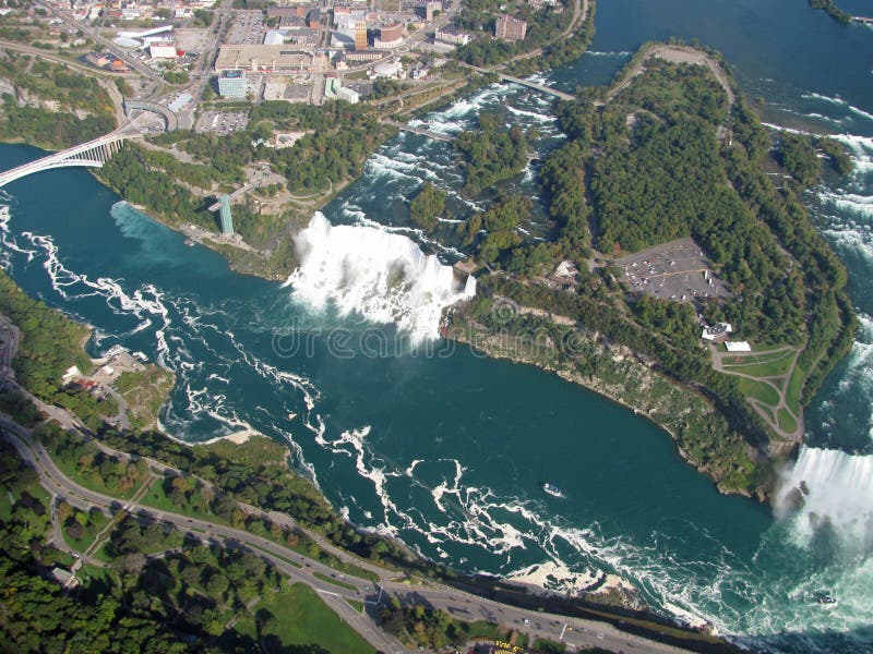 Niagara fall aerial view stock photo. Image of summer - 113437808