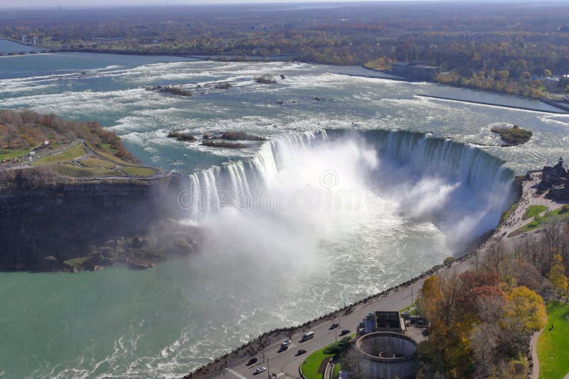Niagara Falls Aerial View stock photo. Image of drop - 81420628