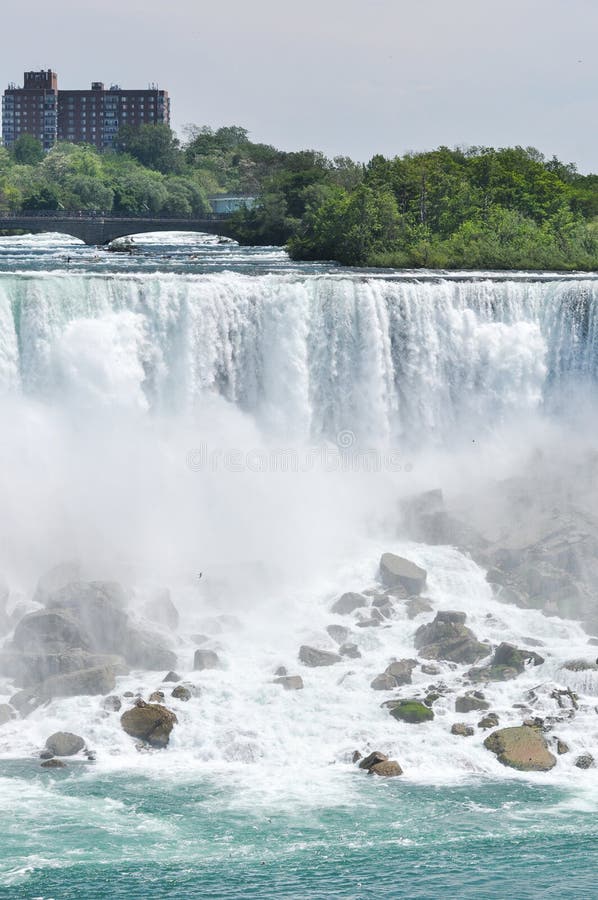 Niagara Falls American Part View Stock Image - Image of canada, object ...