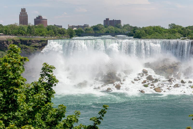 Niagara Falls American Part View Stock Image - Image of falls, niagara ...