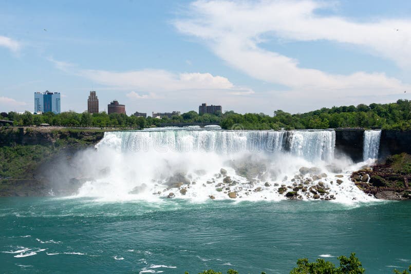 Niagara Falls American Part View Stock Photo - Image of scenics ...