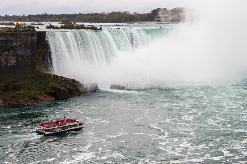 Niagara Falls Boat Tour in Ontario, Canada. Stock Image - Image of ...
