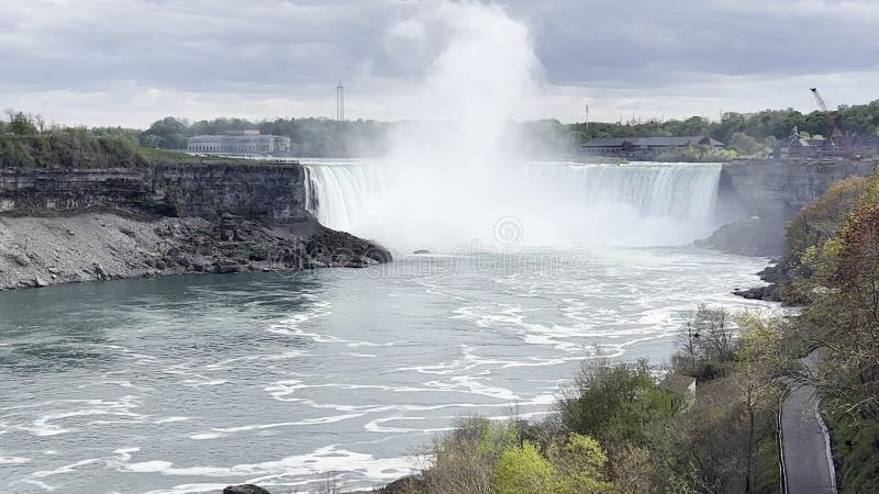 Niagara Falls on a Clear Spring Day Stock Footage - Video of rock ...