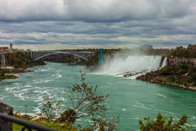 Niagara Falls in the fall stock image. Image of river - 130989735