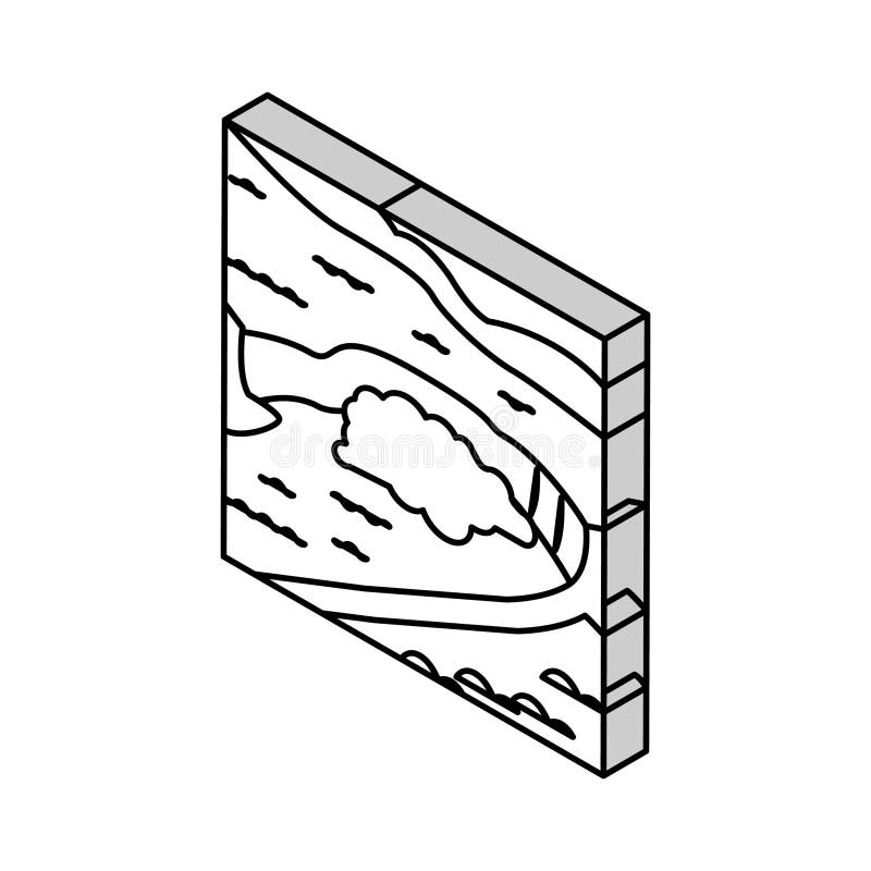 Niagara Falls Isometric Icon Vector Illustration Stock Vector ...