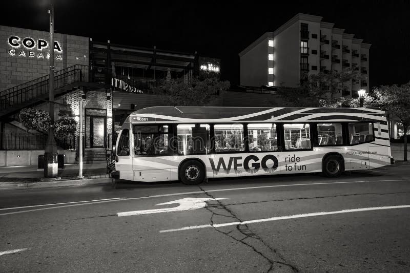 Niagara Falls, Ontario - August 5, 2024: Wego Bus Service is a Bus ...