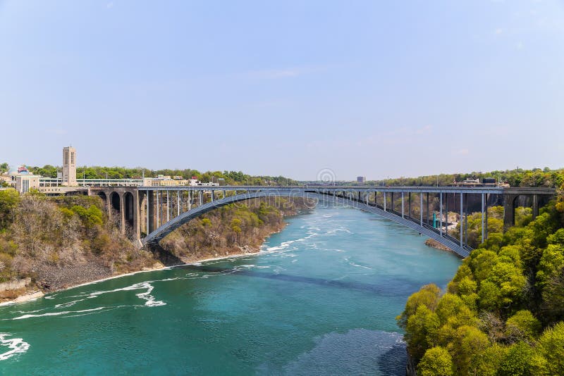 Niagara Falls Rainbow Bridge Editorial Stock Photo - Image of point ...