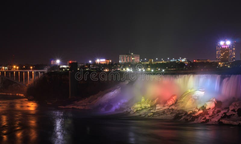 Niagara Falls editorial image. Image of nature, moon - 86524470