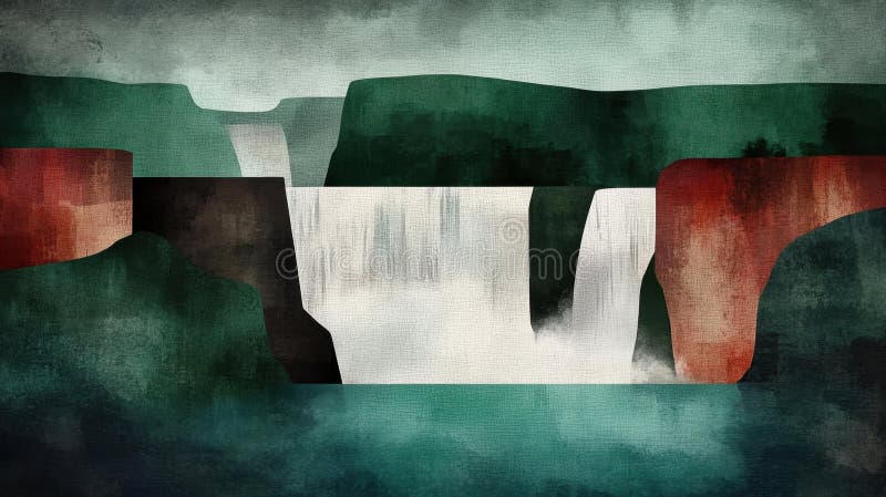 Niagara Falls Runs Dry Day Abstract Landscape of Niagara Falls during a ...