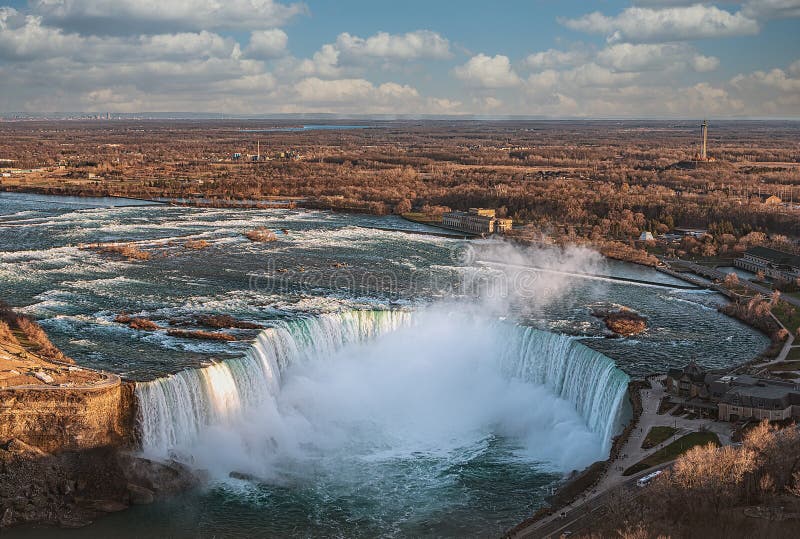 Niagara Falls between United States of America and Canada Stock Image ...