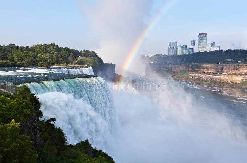 Niagara Falls from USA Landscape View Stock Photo - Image of tree, park ...