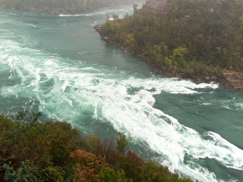 Niagara Gorge Whirlpool with Small Boat Stock Image - Image of tourism ...