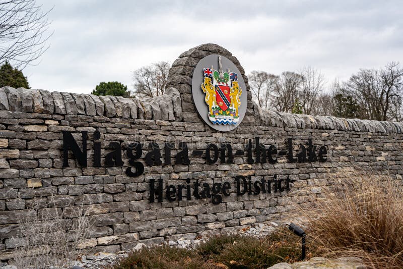 Niagara-on-the-Lake Heritage District Sign. Editorial Stock Image ...