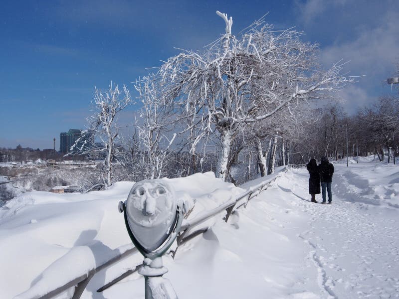 Niagara Park in winter editorial photo. Image of tree - 50338146