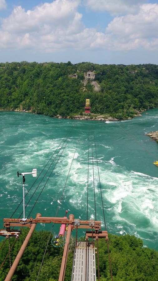 Niagara River Cable Car from US Side Stock Image - Image of watercraft ...