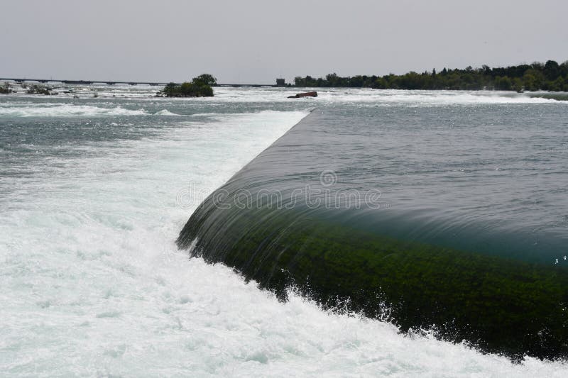 Niagara River and Horseshoe Falls between USA and Canada Stock Photo ...