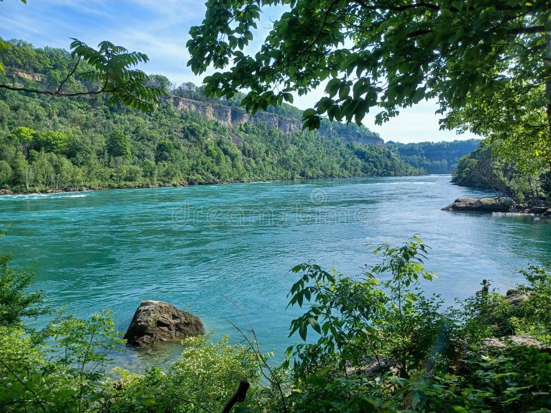 Niagara River View from the Glen Trail Stock Photo - Image of landmark ...