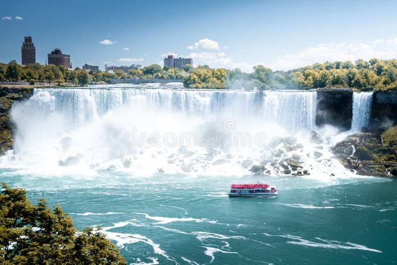 Niagara Waterfall from Above,Aerial View of Niagara Waterfall. Stock ...