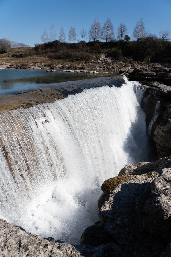 Niagara Waterfall on Cijevna River in Podgorica, Montenegro Stock Photo ...