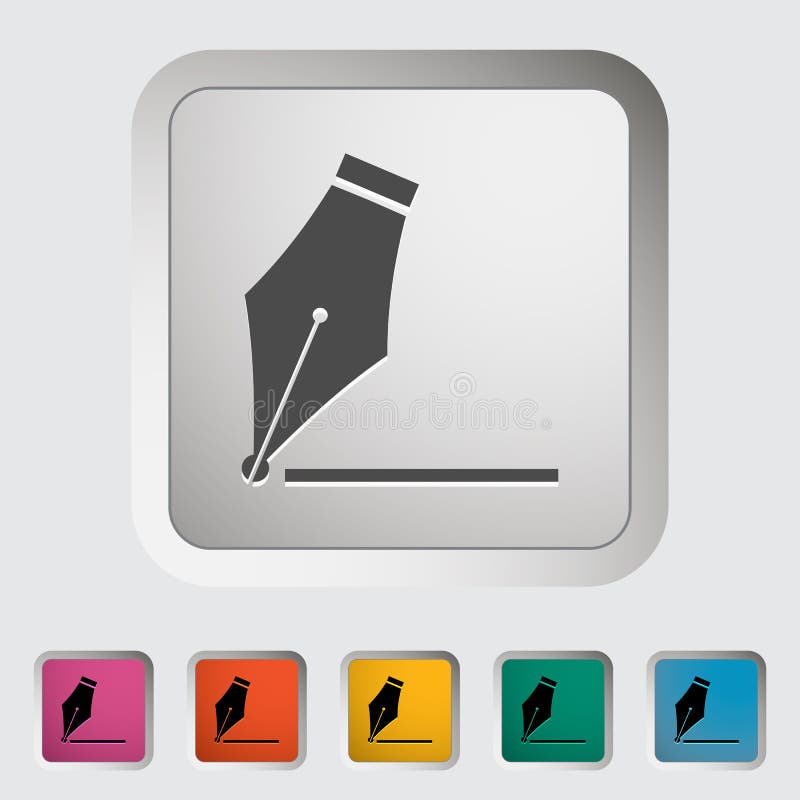 Nib icon stock vector. Illustration of object, elegance - 93393519