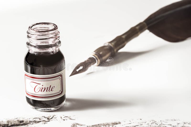 Nib with ink stock image. Image of inkstand, litho, typography - 38719321